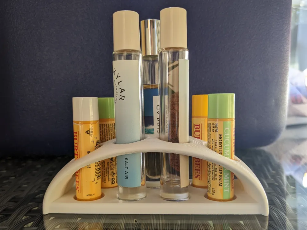 Curved Rollerball Perfume & Chapstick Stand by alope089 - MakerWorld