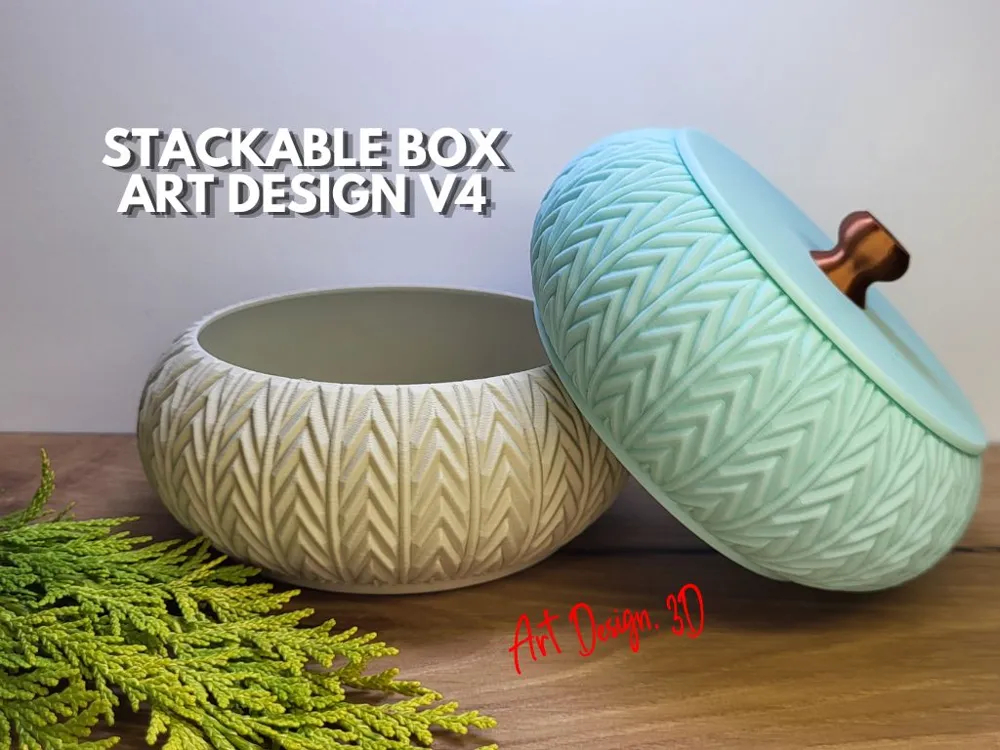 Jewelry Box Stackable Art Design V4 by Art Design. 3D MakerWorld: Download Free 3D Models