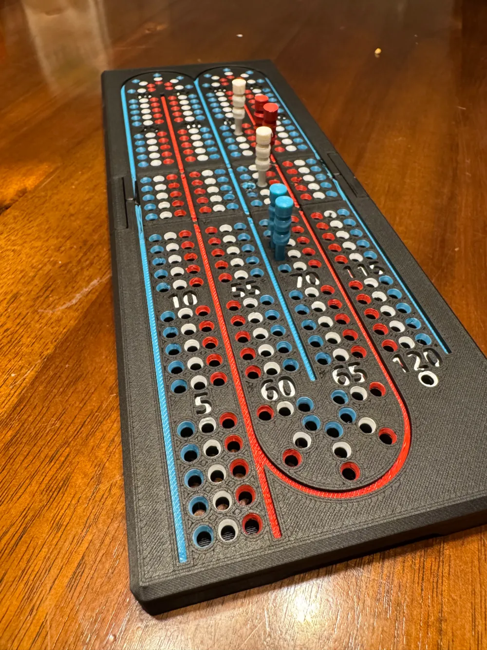 Travel Foldable Crib (Cribbage) Board Remixed by Jerald MakerWorld: Download Free 3D Models