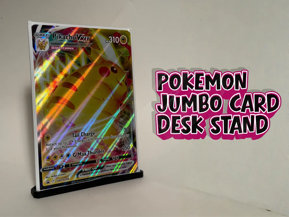 Pokemon Jumbo Card Wall mount and desk stand - Free 3D Print Model ...