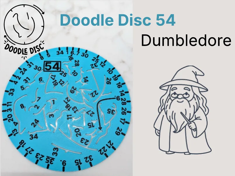 Doodle Disc 54 Dumbledore - Free 3D Print Model - MakerWorld