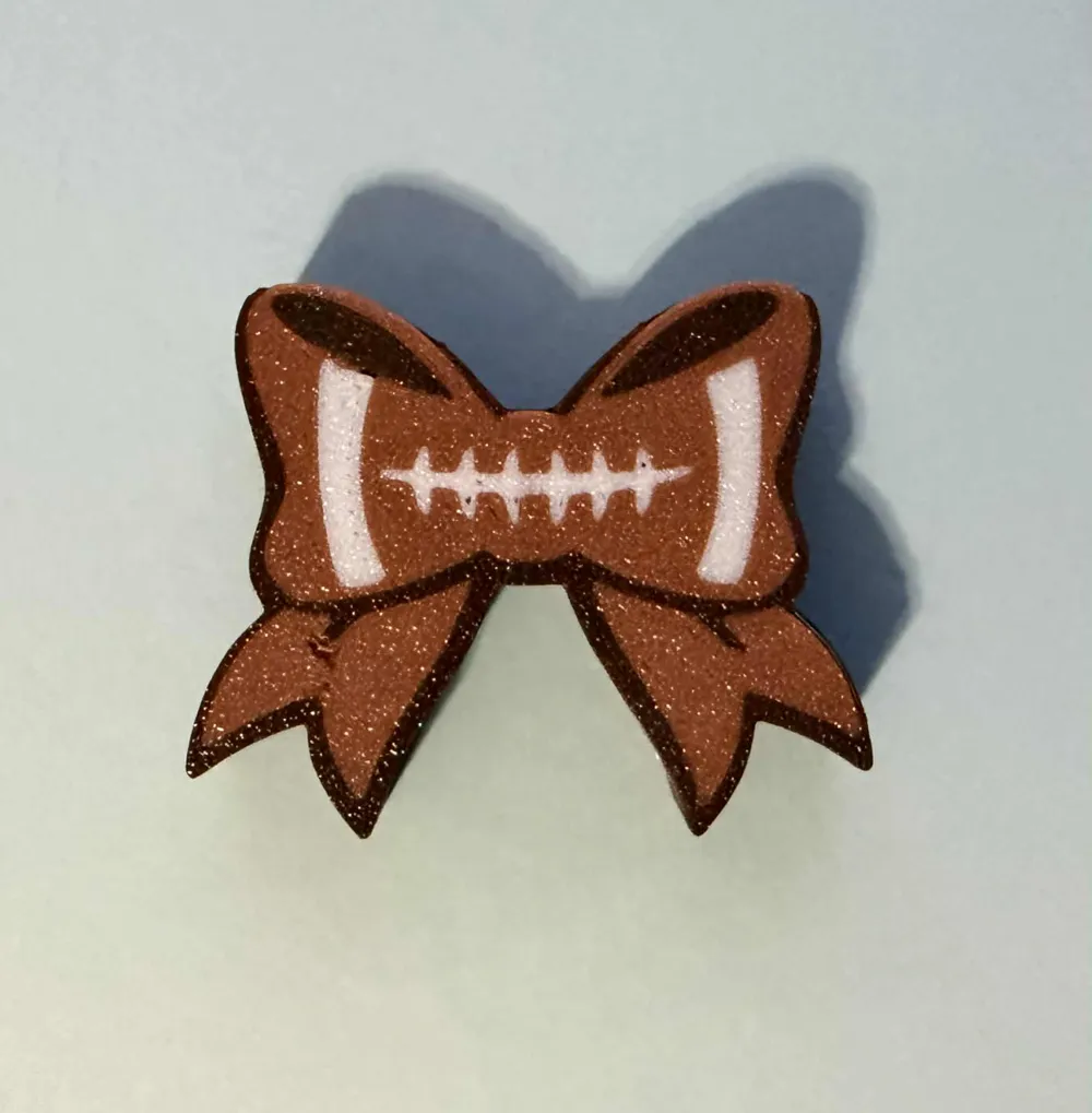 Football Bow Stanley Straw Topper - Free 3D Print Model - MakerWorld