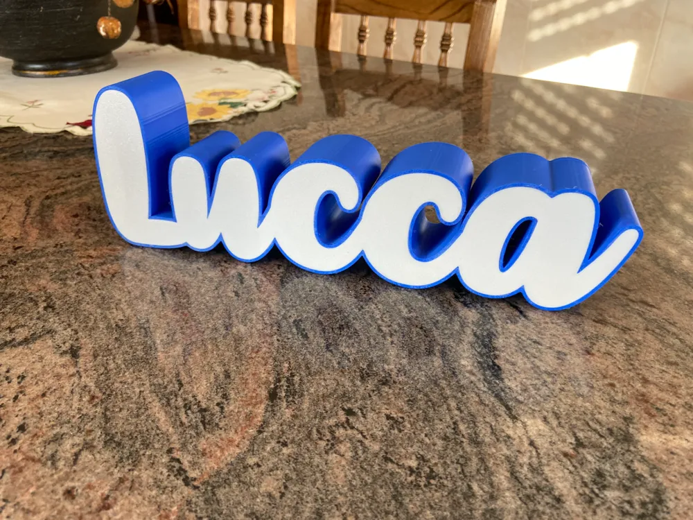 Lucca Name Lamp - Lampara Nombre Lucca by Svsalgado - MakerWorld