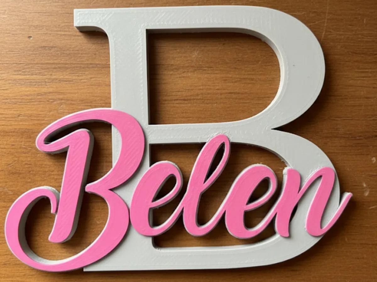 Letter B with name Belen - Free 3D Print Model - MakerWorld