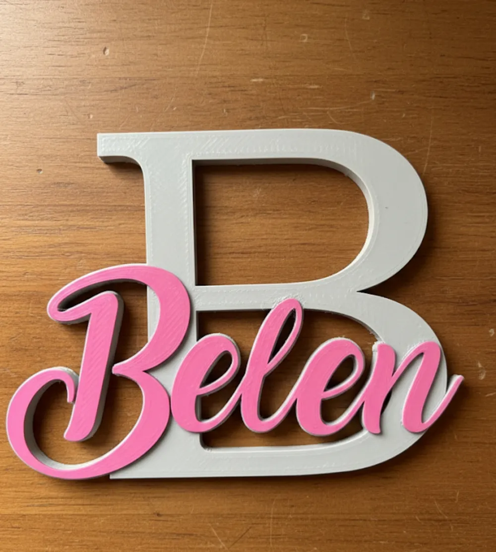 Letter B with name Belen - Free 3D Print Model - MakerWorld
