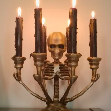 Skull Candlestick by Zona3d - MakerWorld