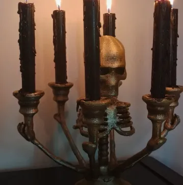 Skull Candlestick by Zona3d - MakerWorld