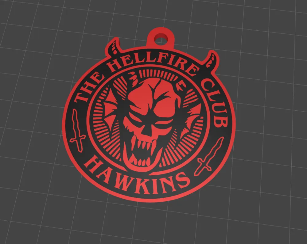 Llavero The HellFire Club Stranger Things - Free 3D Print Model ...