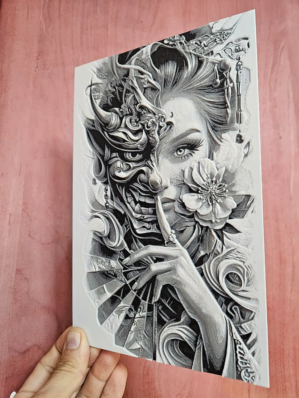 Hueforge geisha mascara oni by Kheev_Fpv - MakerWorld
