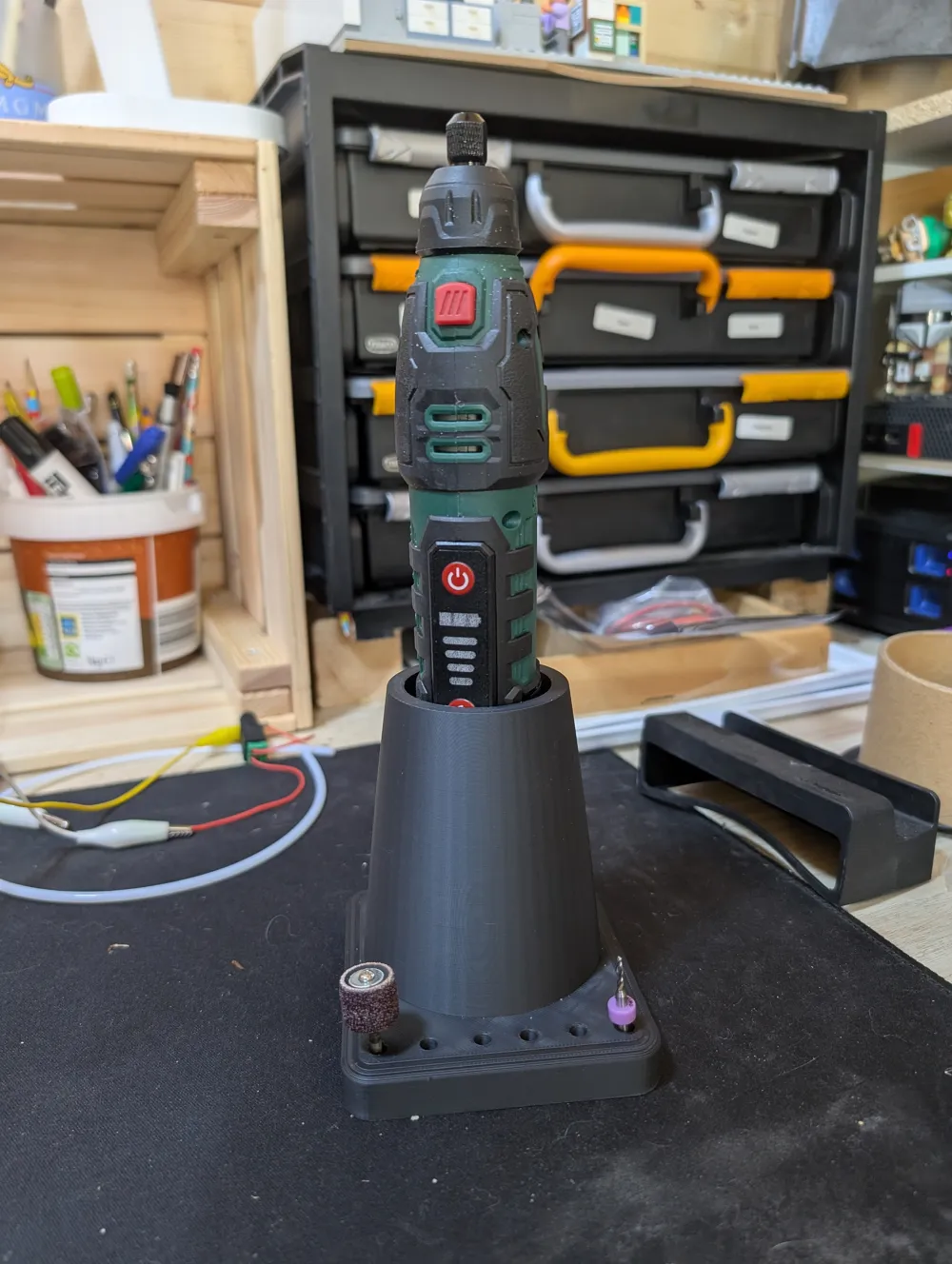 Parkside 4V Rotary Tool/Drill Overkill Desk Stand by garyhogarth ...