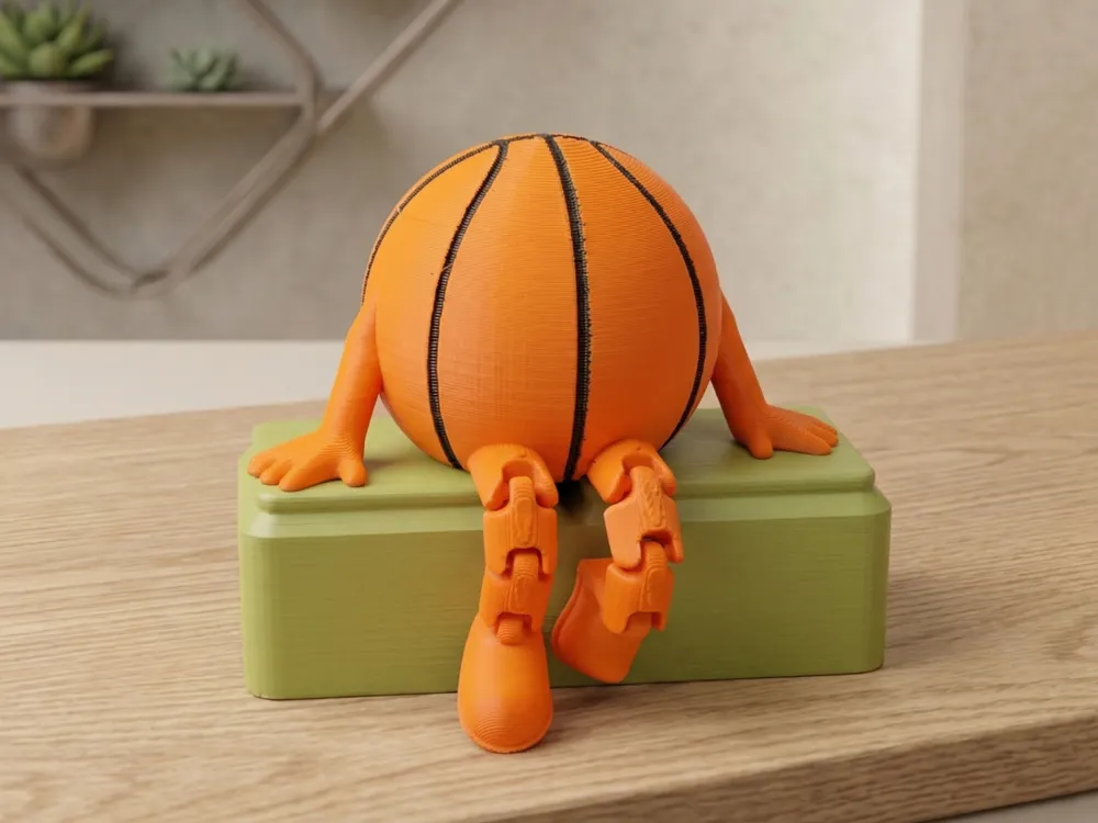 Articulated Basketball Buddy in two colors - Free 3D Print Model ...