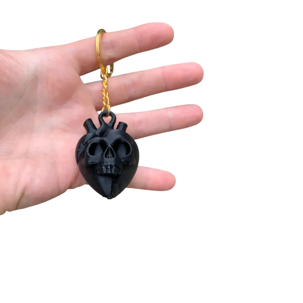Skull Heart Pendant, Anatomical Heart Skull - Free 3D Print Model ...