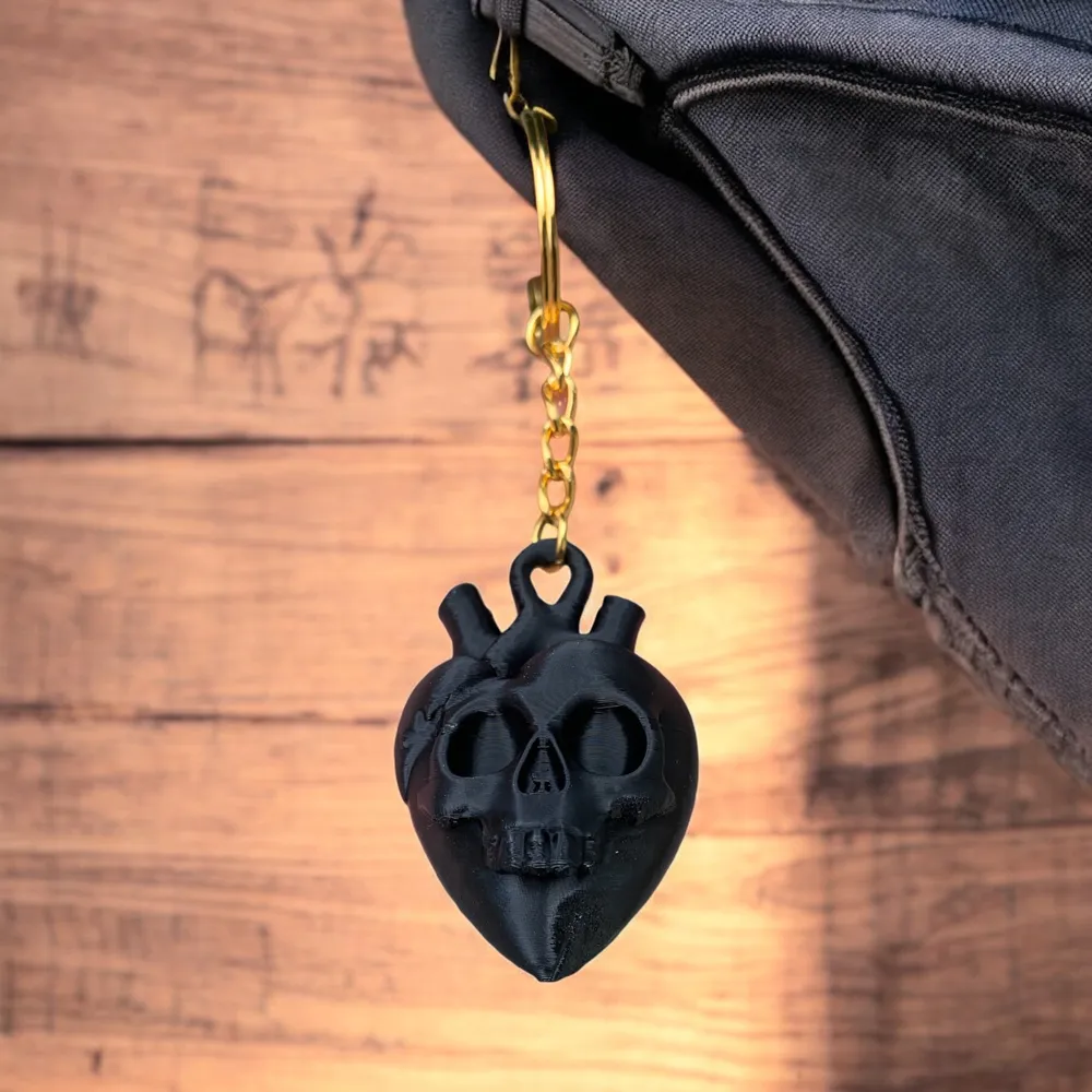 Skull Heart Pendant, Anatomical Heart Skull by CaroHeartworks ...