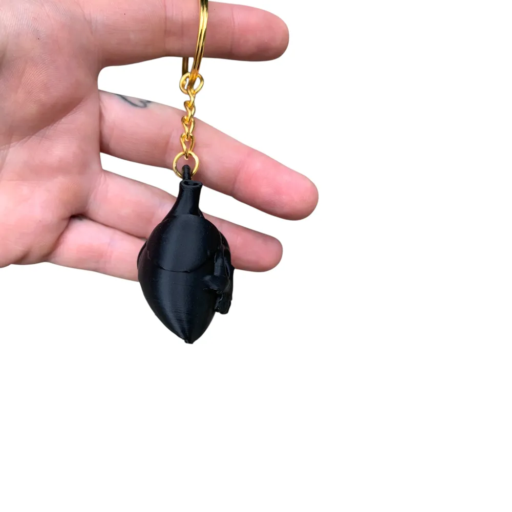 Skull Heart Pendant, Anatomical Heart Skull - Free 3D Print Model ...