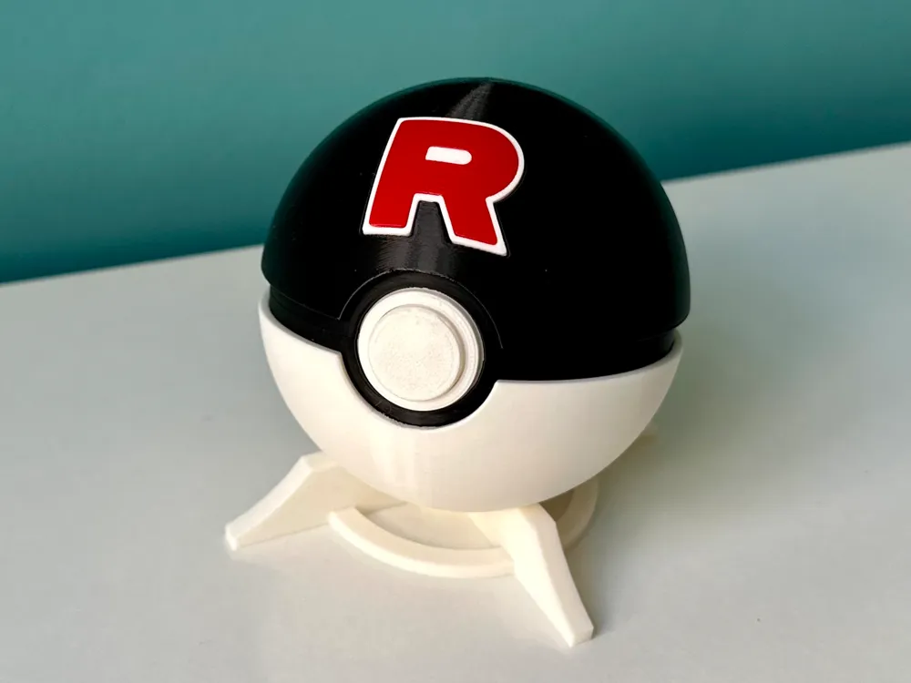 Team Rocket Ball - Pokemon - Pokeball Functional - Free 3D Print Model ...