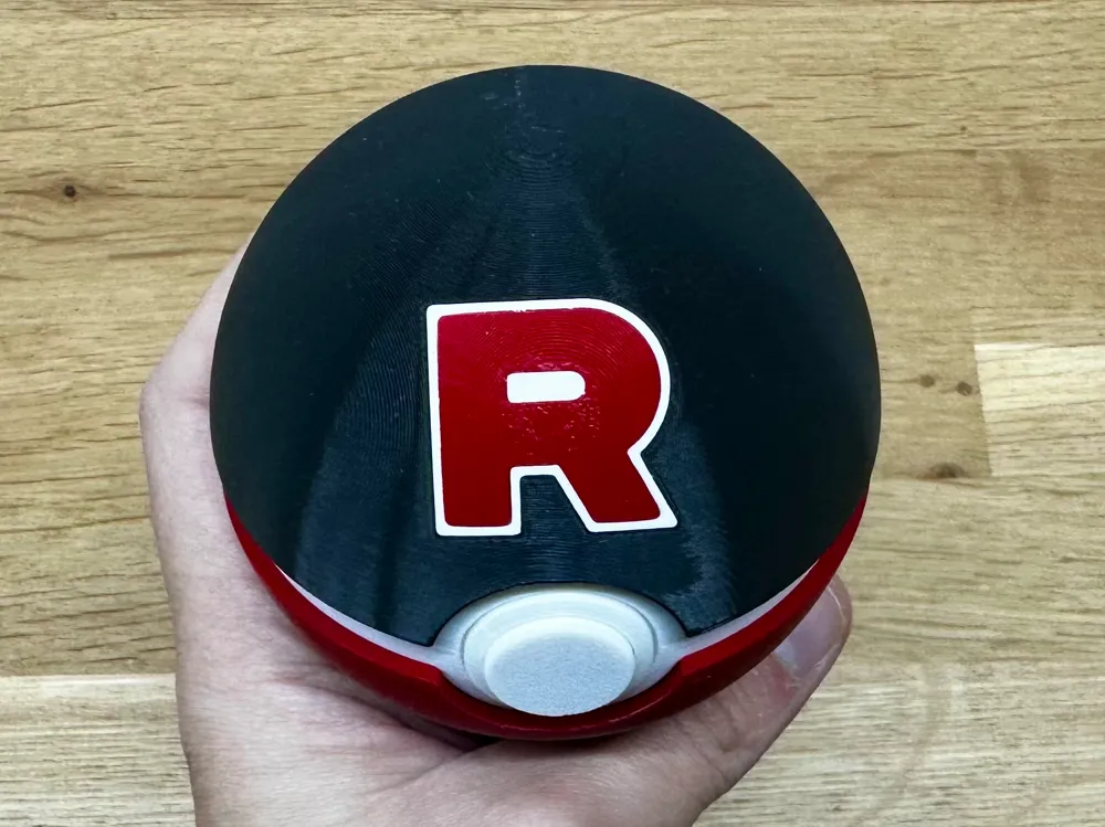 Team Rocket Ball - Pokemon - Pokeball Functional - Free 3D Print Model ...