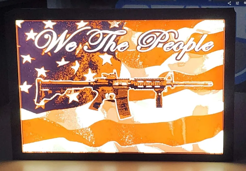We the People Hueforge Lithophane lightbox by briankstan - MakerWorld