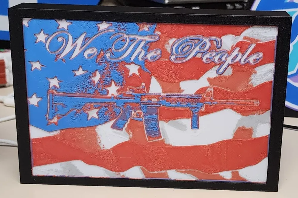 We the People Hueforge Lithophane lightbox by briankstan - MakerWorld