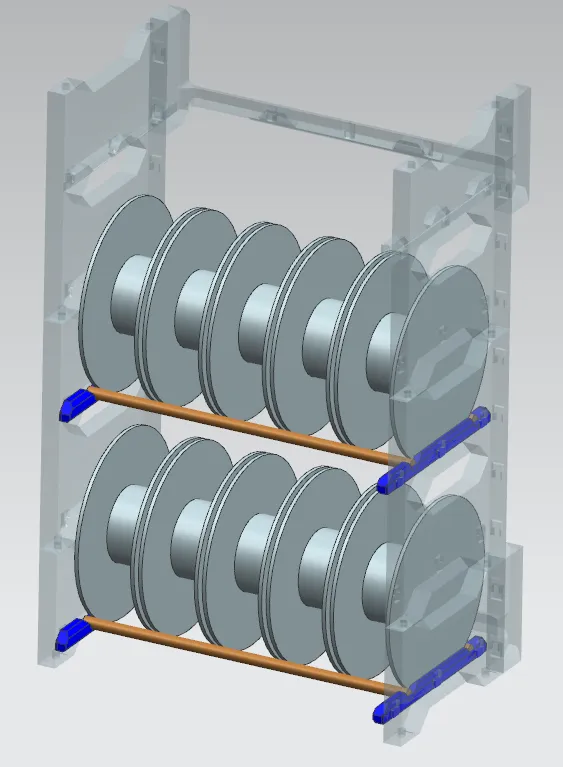 AMS Stacking System Upgrade to 5 Filaments - Free 3D Print Model ...