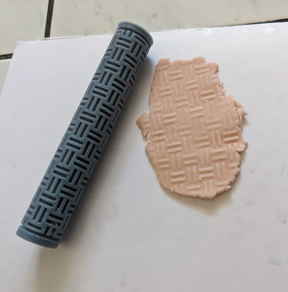 Texture Rolling Pin - Blocky Woven Pattern by Texture Rollers And More ...