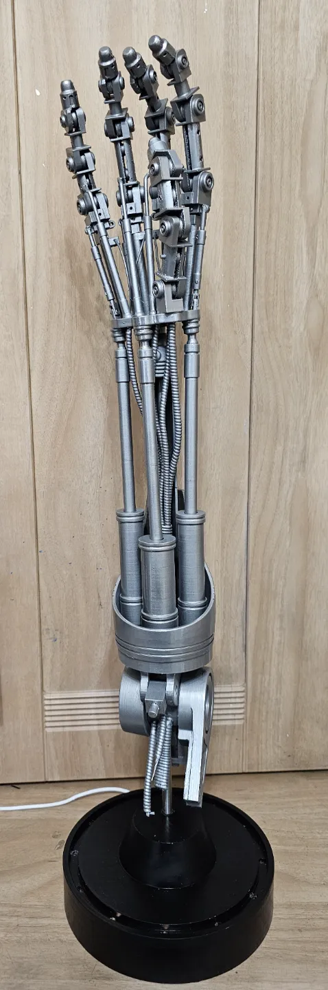 Terminator T800 Arm with Light Base - Free 3D Print Model - MakerWorld