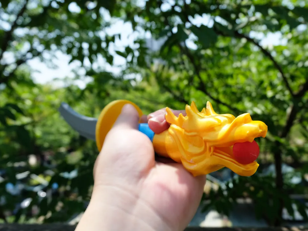 Dragon head short knife toy cosplay props龙首短刀玩具 by 补补觉去 - MakerWorld
