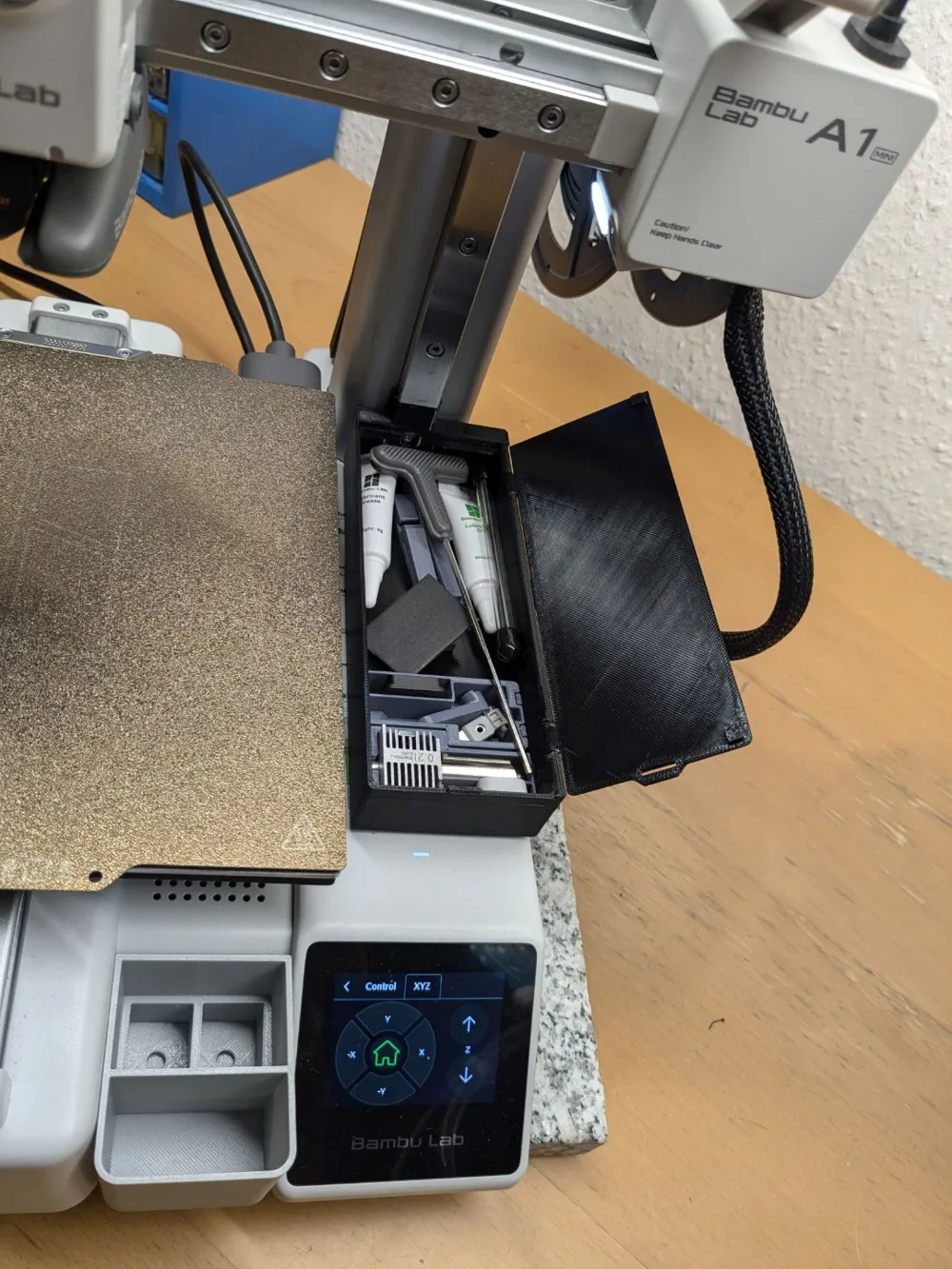 screwed on A1 Mini tool storage box with lid - Free 3D Print Model ...