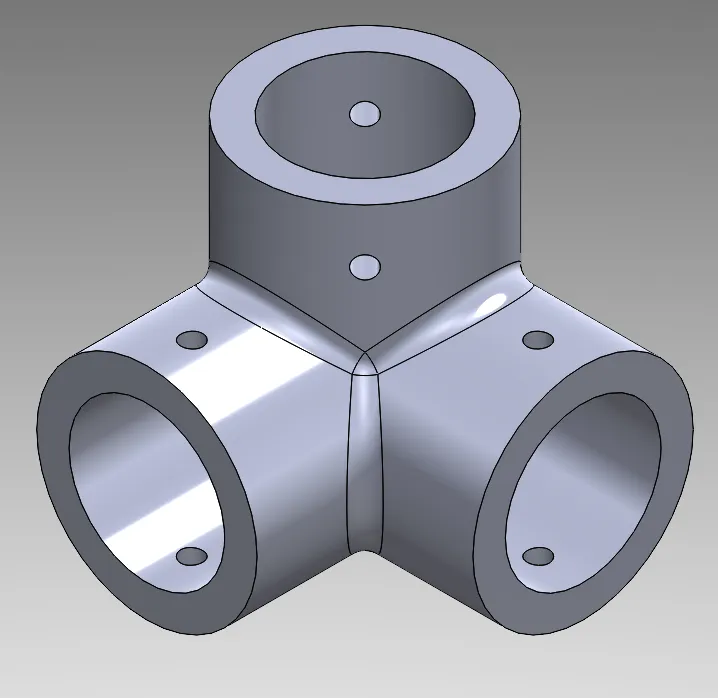 3 Way, 1 Inch ID, 90 deg, Elbow by Rbtchkn21 MakerWorld: Download Free ...