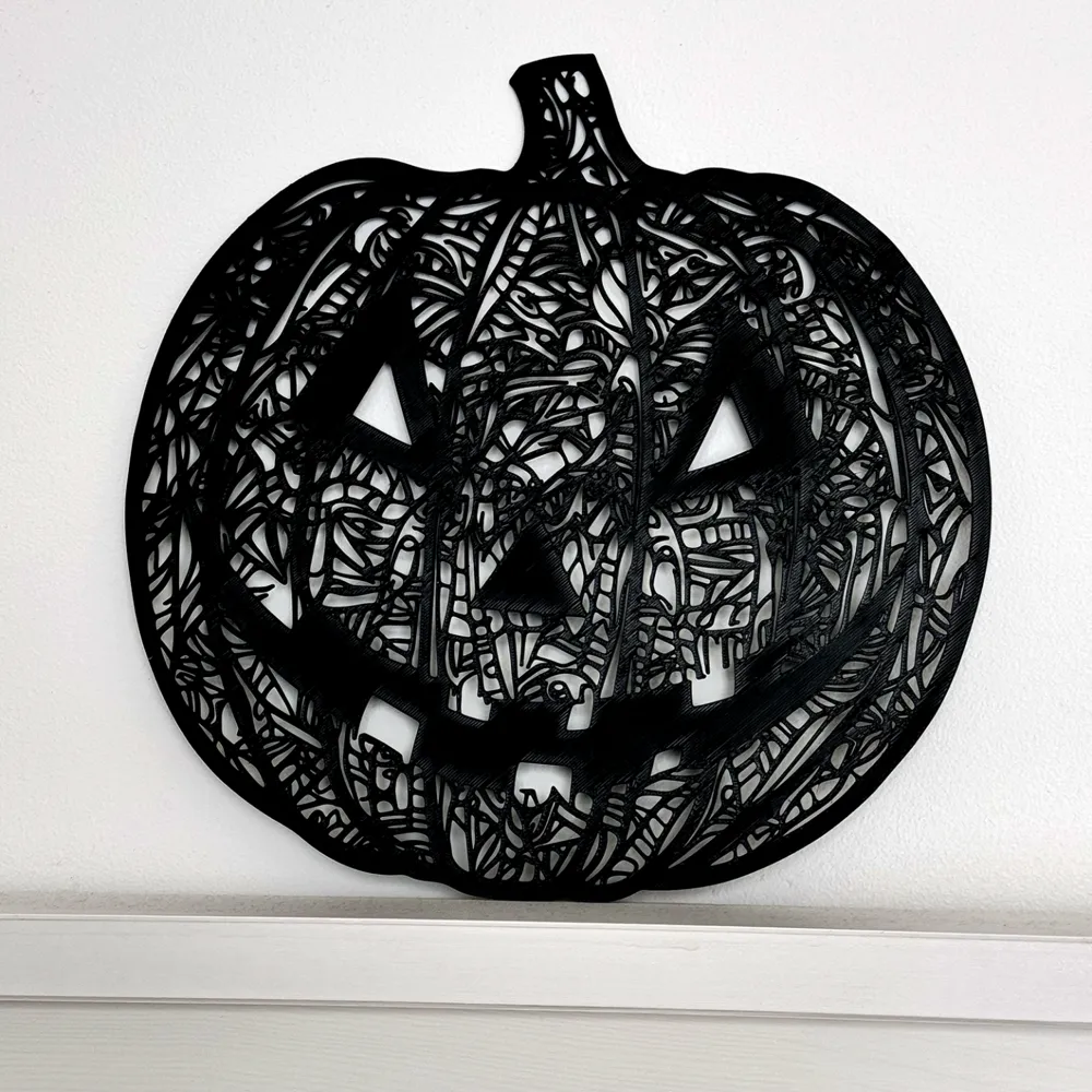 Jack-o-Lantern Halloween Pumpkin 2D Wall Art Decor by 29FLO - MakerWorld