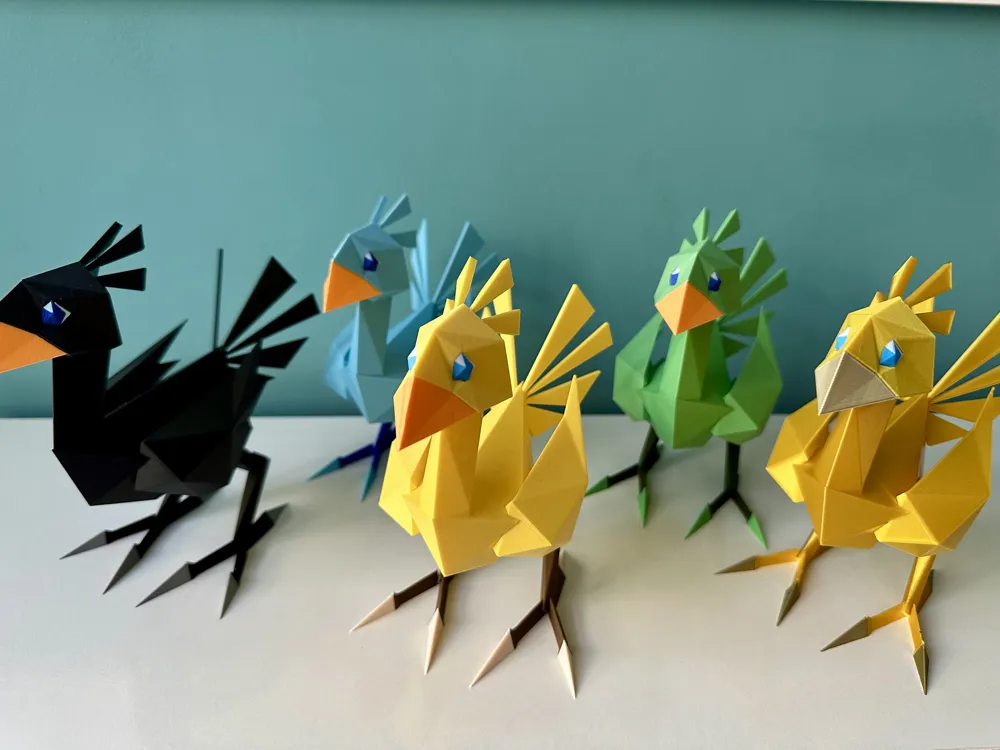 Final Fantasy VII - CHOCOBO - MULTIPARTIE - FF7 - Modèle d'Impression ...