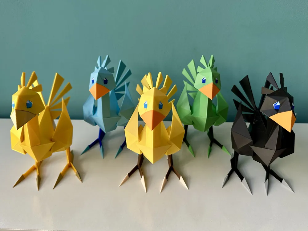 Final Fantasy VII - CHOCOBO - MULTIPARTIE - FF7 - Modèle d'Impression ...