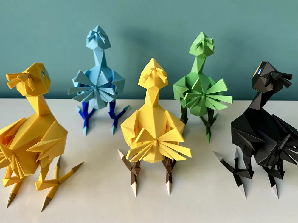 Final Fantasy VII - CHOCOBO - MULTIPARTIE - FF7 - Modèle d'Impression ...