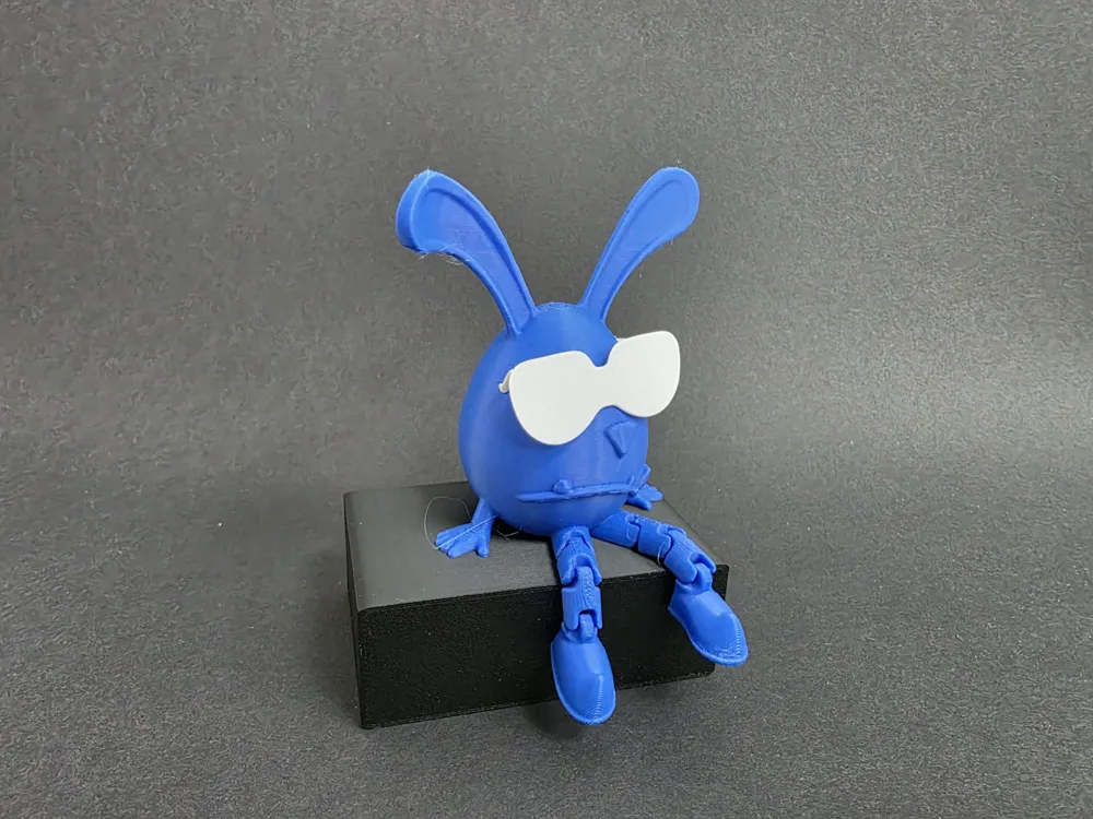 Angry Easter Egg with Bunny Ears, arms legs by Ireality - MakerWorld
