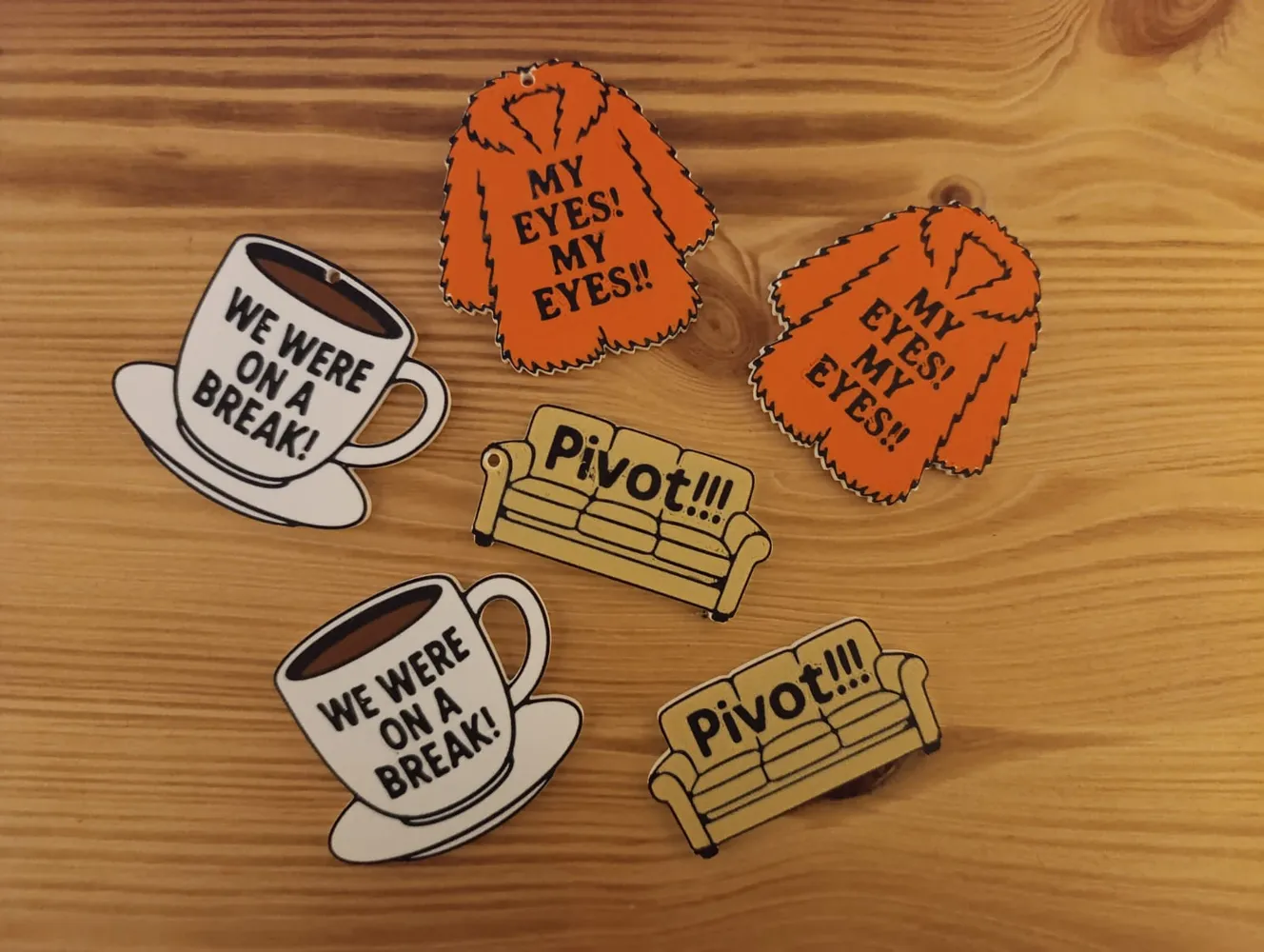 Bundle of keychains and magnets Friends - Free 3D Print Model - MakerWorld