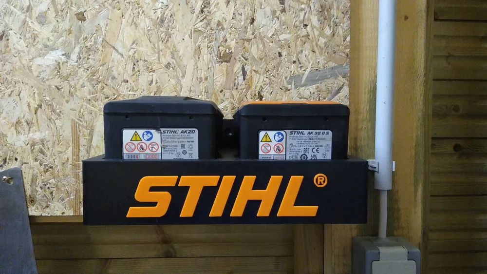 Stihl Battery Holder Wall Mount - 2 Units by mr_mkaay - MakerWorld