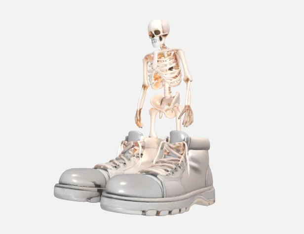 Skeleton wearing Jordan's by Bws printer - MakerWorld