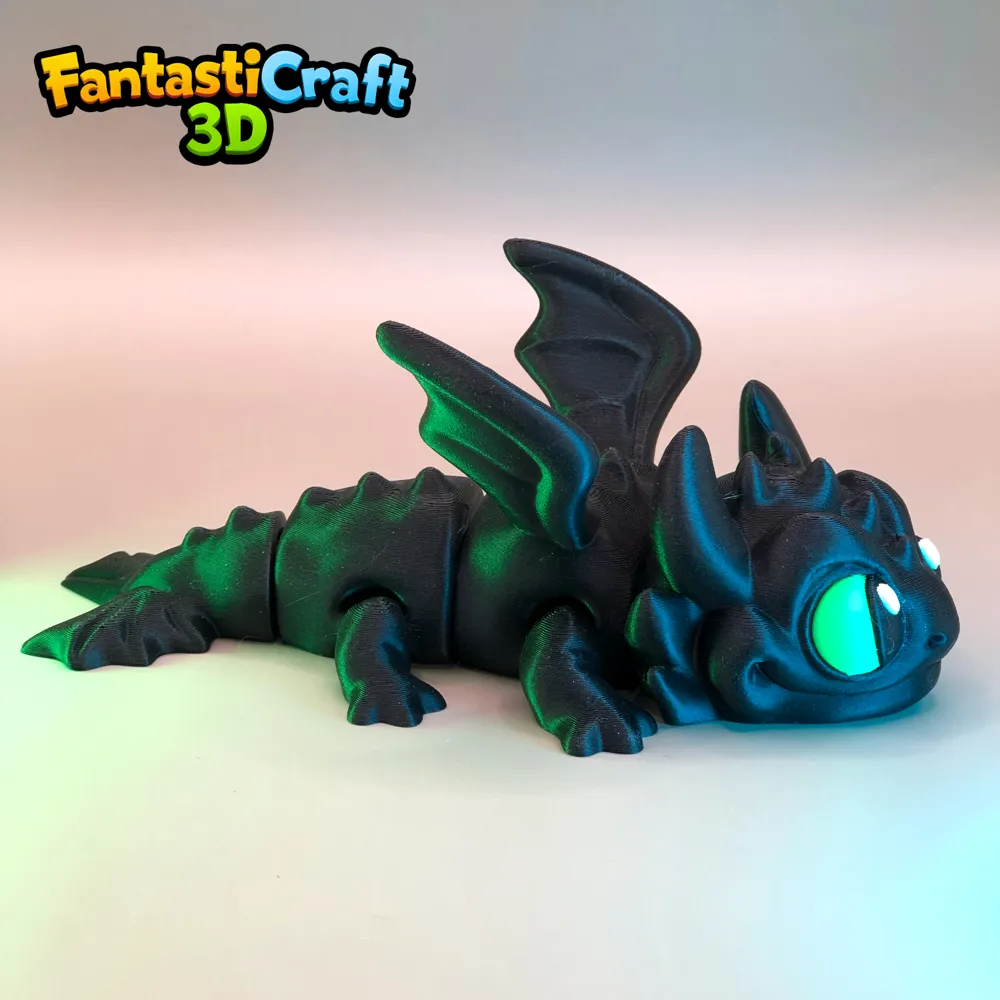 Toothless Dragon tribute flexi model - Free 3D Print Model - MakerWorld