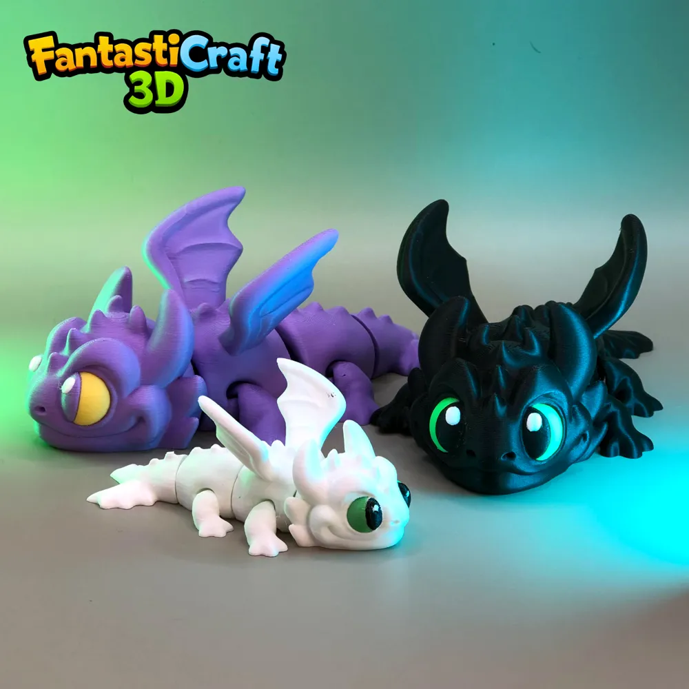 Toothless Dragon tribute flexi model - Free 3D Print Model - MakerWorld