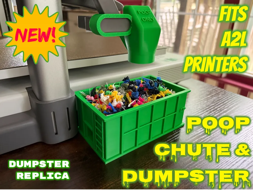 Poop Chute & Dumpster - Free 3D Print Model - MakerWorld