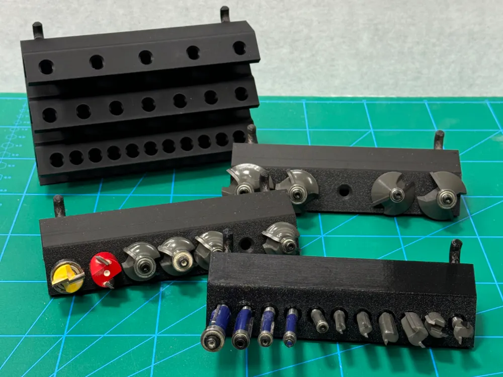 1/4" Shank Router Bit Holders for Pegboard by 321 Designs MakerWorld ...