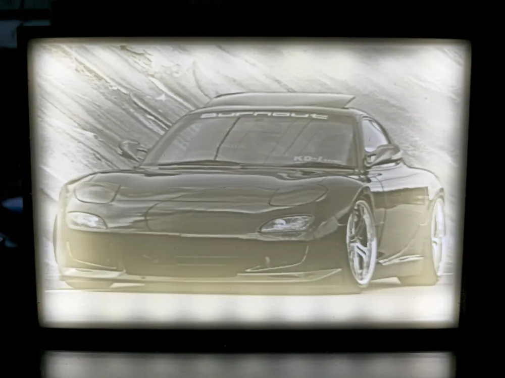 Shine Auto Project RX7 Burnout Body Kit Lithophane by propslayerfab ...