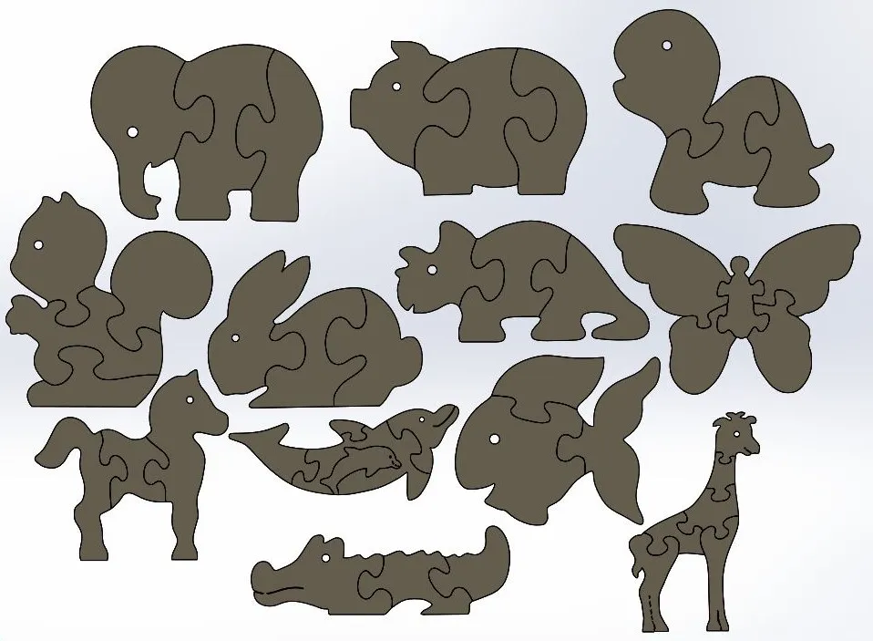 Children animal puzzle by ATTV85 - MakerWorld