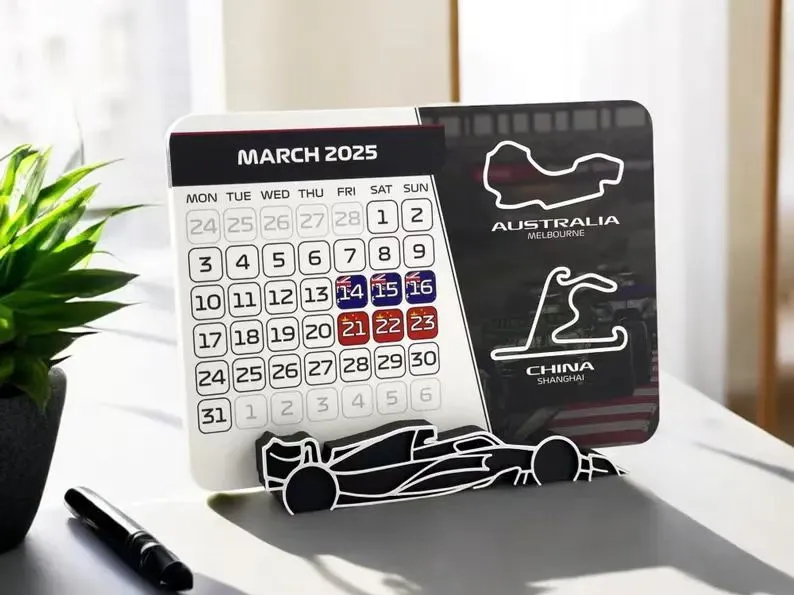 F1 Racing Calendar Stand Base by 团子 - MakerWorld
