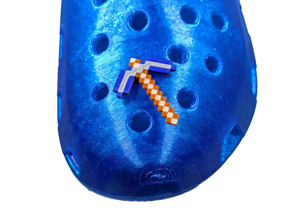 Minecraft Pickaxe Croc Shoe Charm (Jibbitz) by sidbarret007 MakerWorld ...