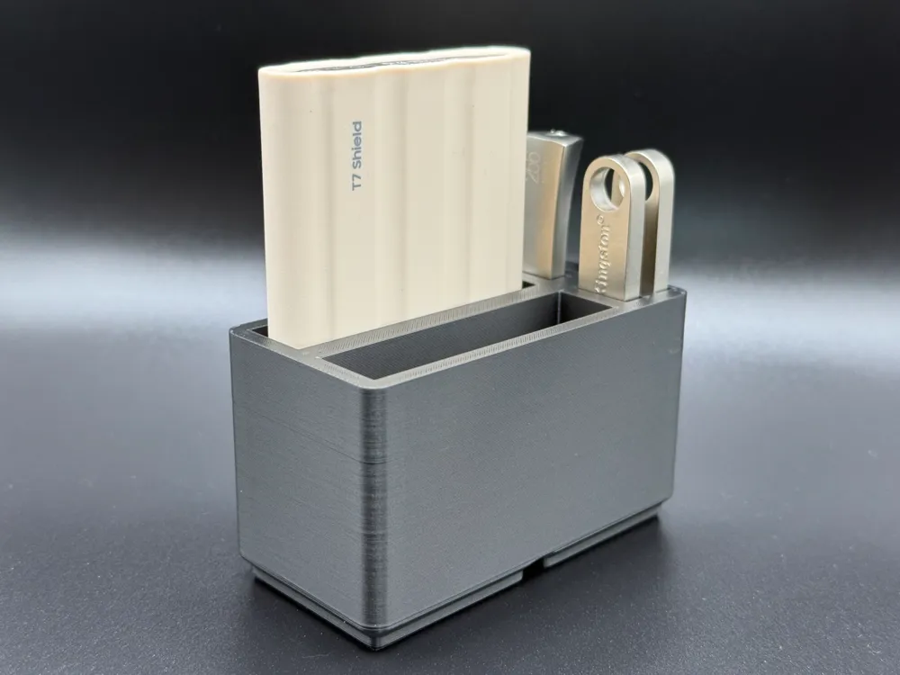 Gridfinity Samsung T7 Shield and USB Holder by Hopper_Dropper - MakerWorld