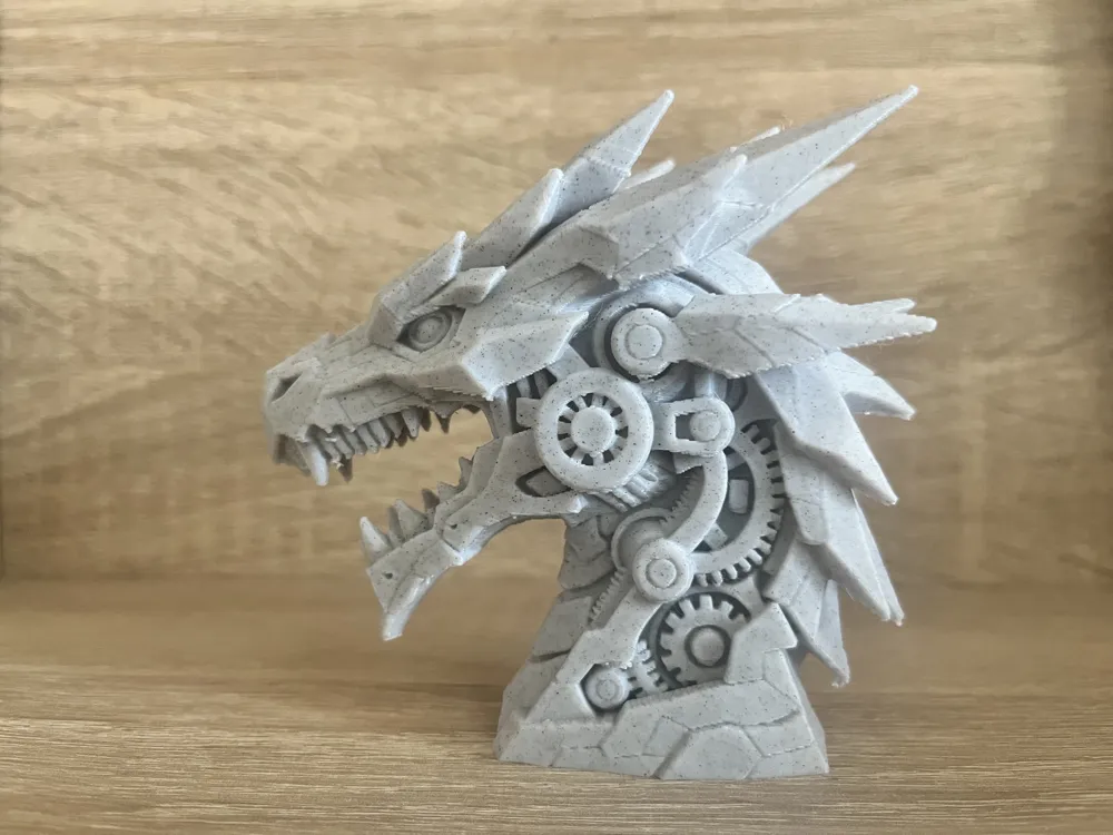 Cyber Drake head art - Free 3D Print Model - MakerWorld