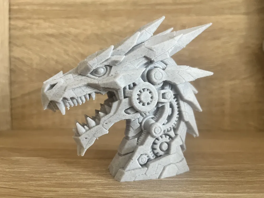 Cyber Drake head art - Free 3D Print Model - MakerWorld
