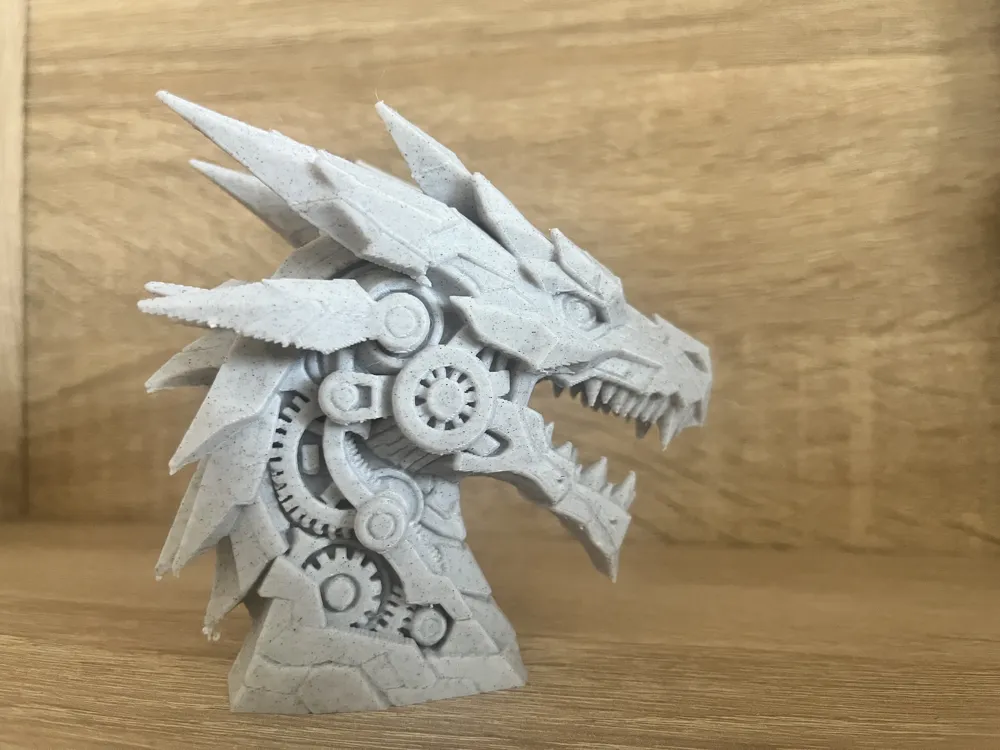Cyber Drake head art - Free 3D Print Model - MakerWorld