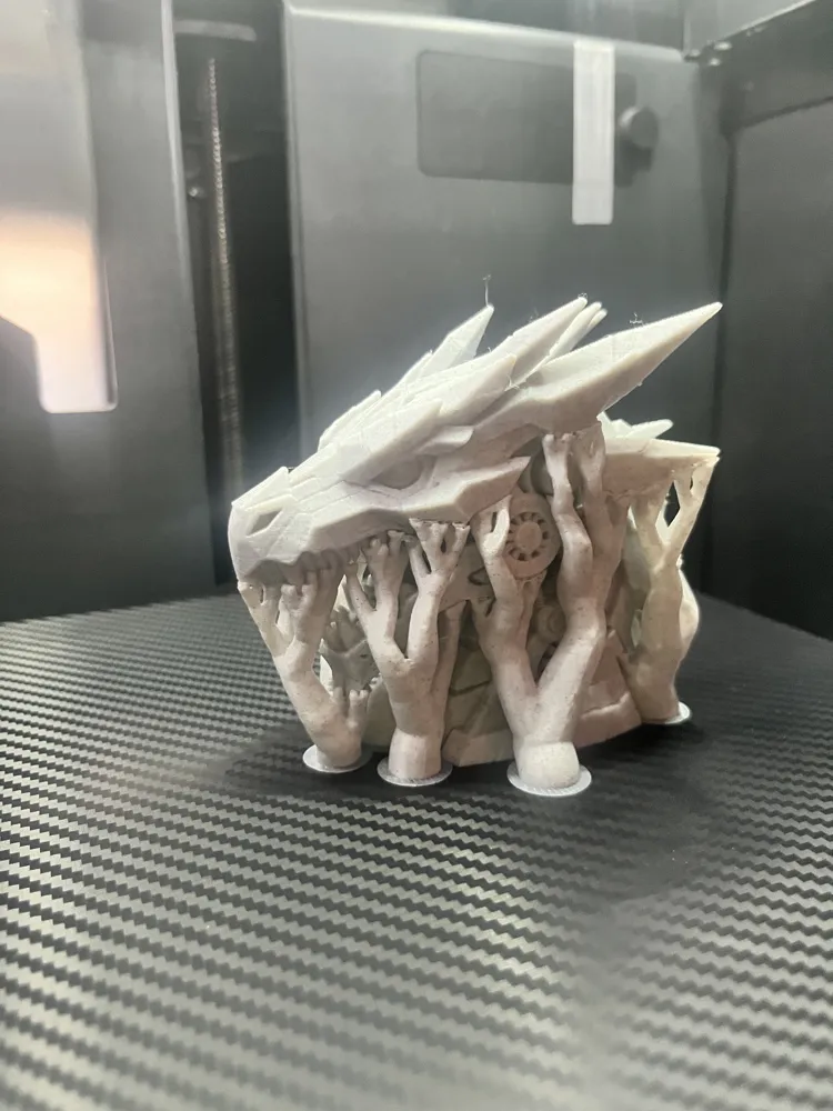 Cyber Drake head art - Free 3D Print Model - MakerWorld