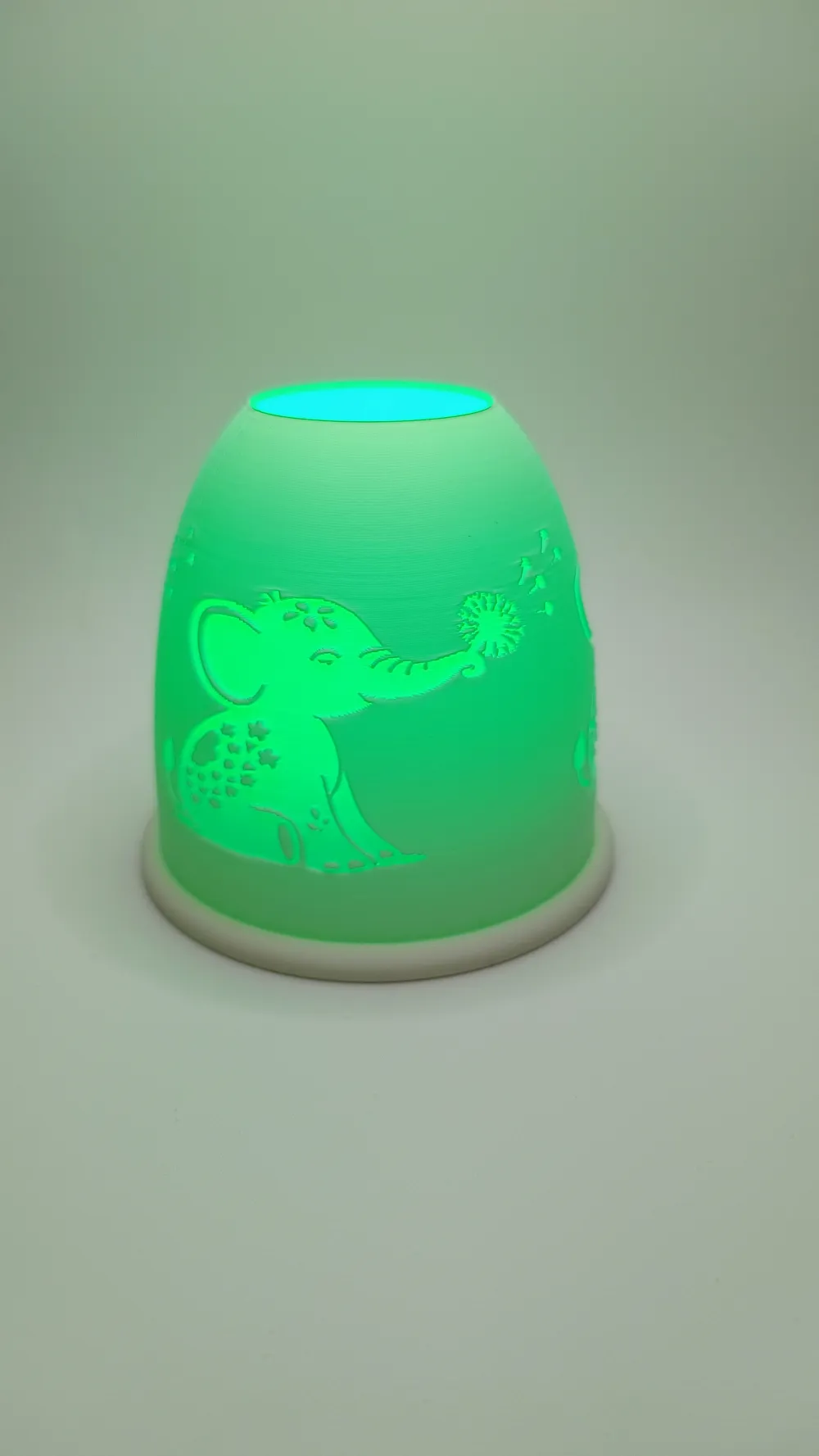 Dream Elephant Dandelion Night Light Puck Light - Free 3D Print Model ...